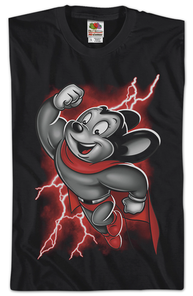 Lightning Mighty Mouse T-Shirt: Mens Mighty Mouse T-Shirt