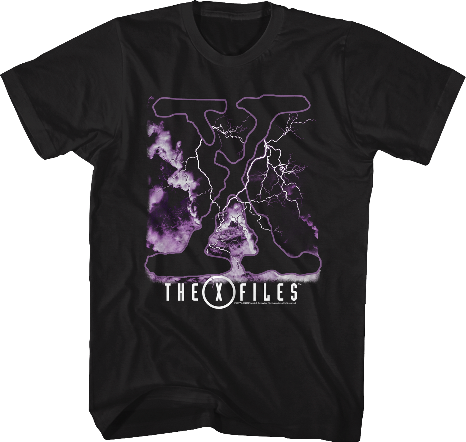 Lightning X-Files T-Shirt: X-Files Mens T-Shirt
