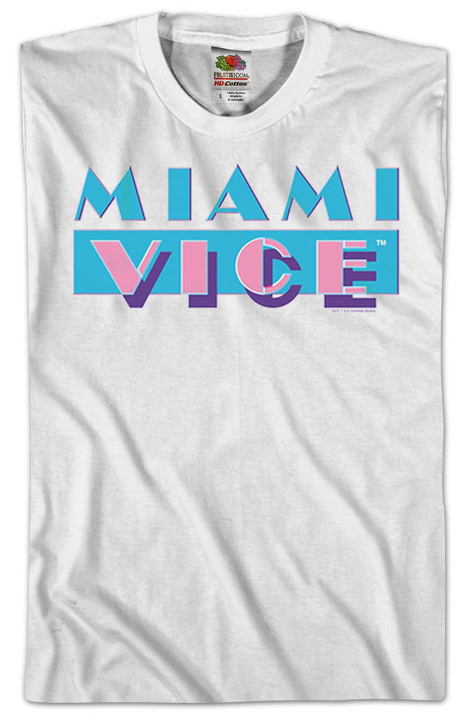 Logo Miami Vice T-Shirt. Men's T-Shirt.