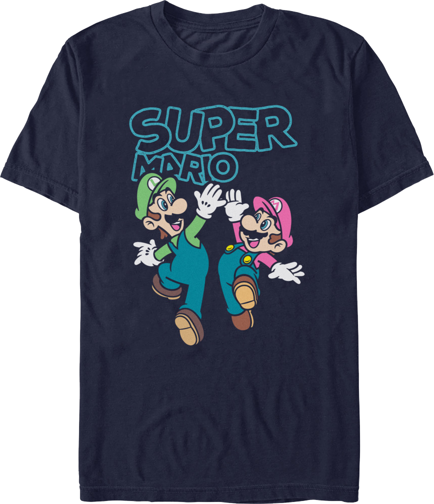 Luigi & Mario High Five Super Mario Bros. T-Shirt