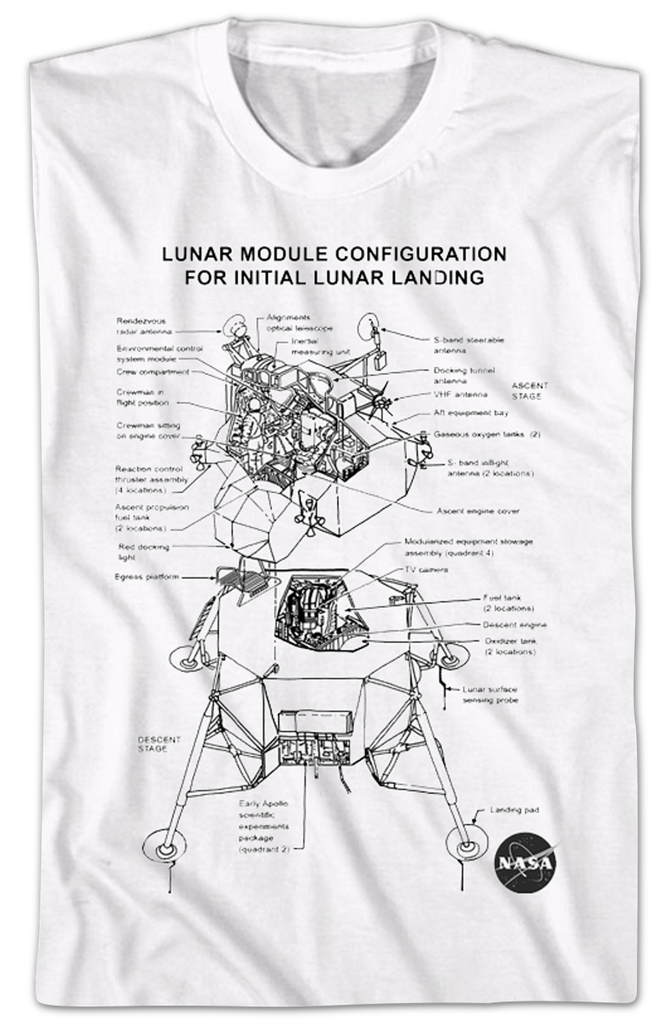 Lunar Module Configuration NASA T-Shirt