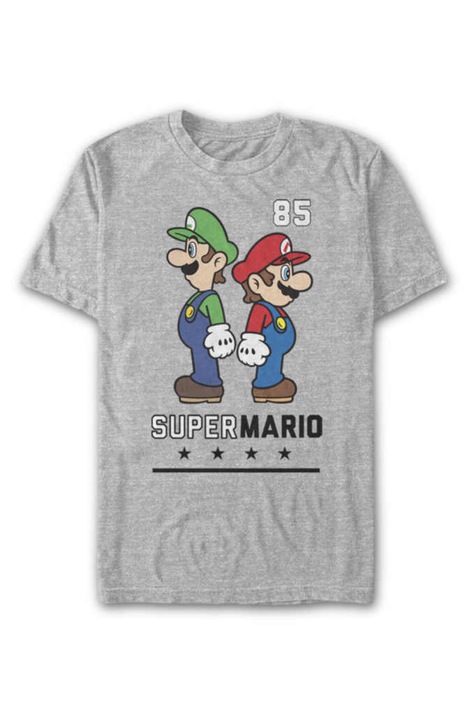 Mario & Luigi Back To Back Super Mario Bros. T-Shirt