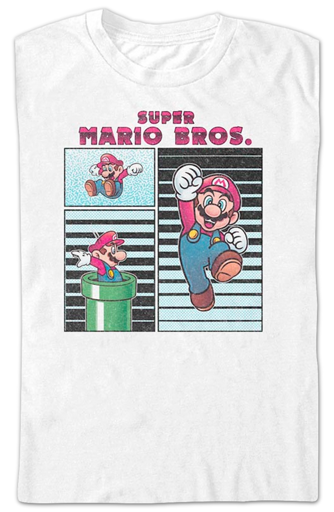 Mario Poses Collage Super Mario Bros. T-Shirt