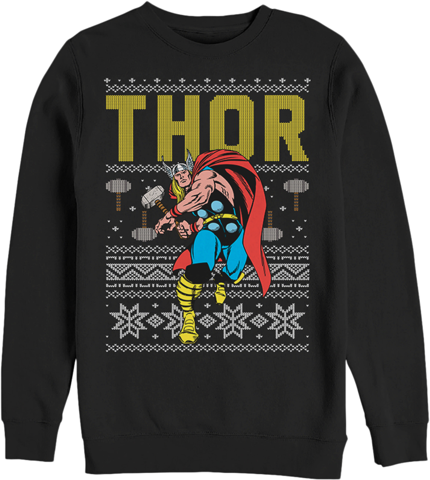 Marvel Comics Faux Ugly Thor Christmas Sweater