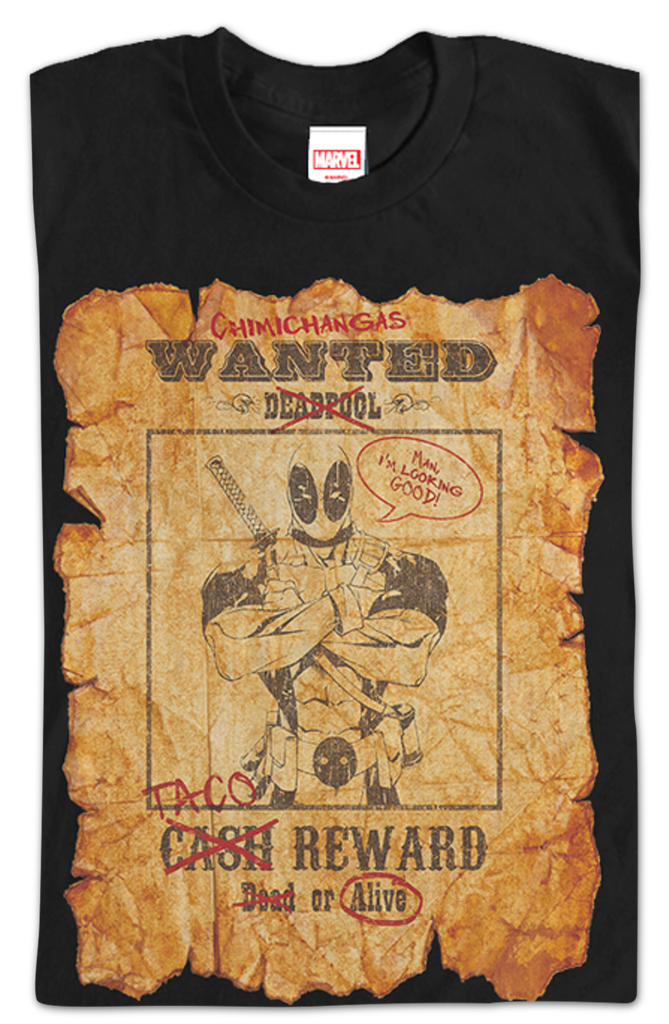Marvel Deadpool Wanted Poster T-Shirt