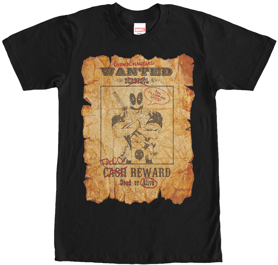 Marvel Deadpool Wanted Poster T-Shirt