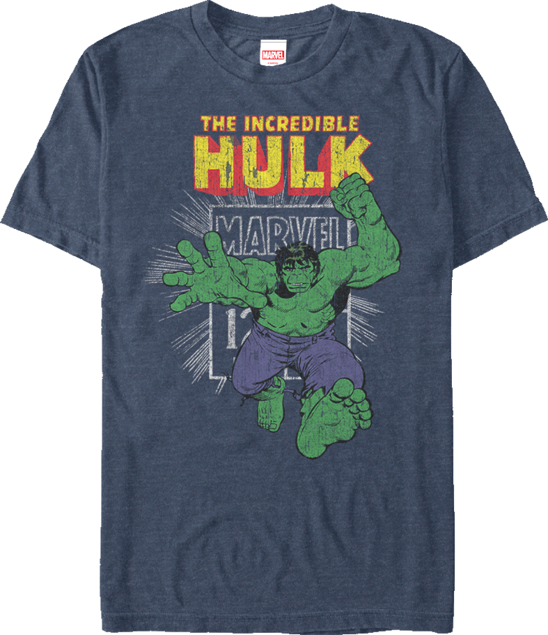 Marvel Stamp Incredible Hulk T-Shirt: Marvel Mens T-Shirt