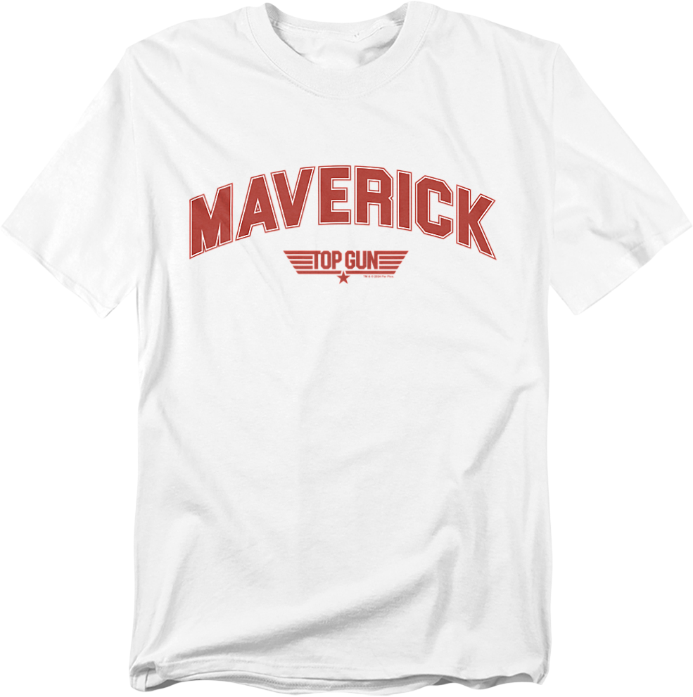 Maverick Chenille Letters Top Gun T-Shirt