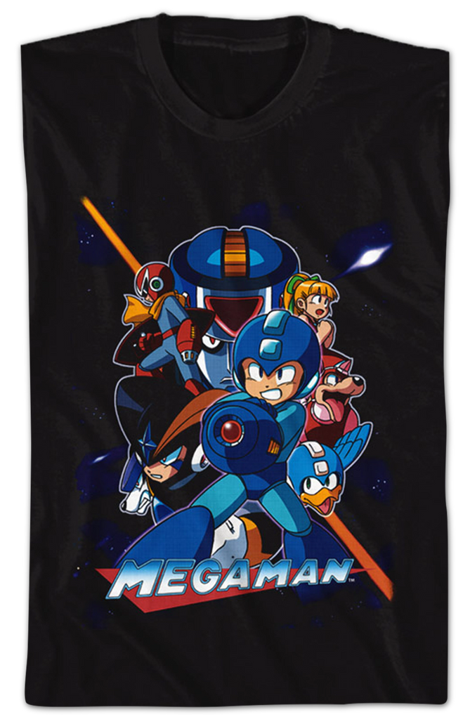Mega Man Collage T-Shirt: Mega Man Mens T-Shirt