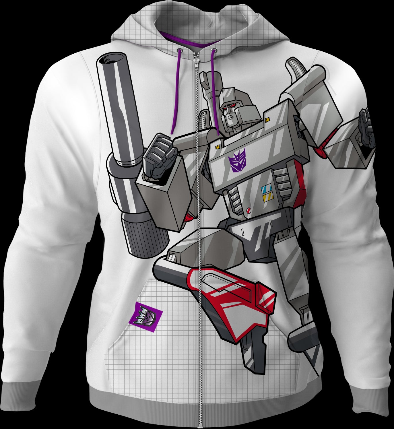 Megatron Transformers Premium Zippered Hoodie