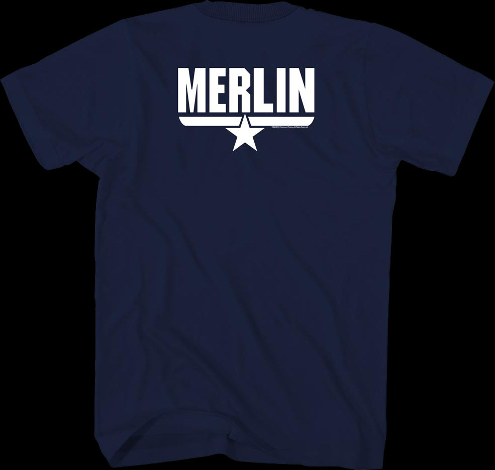 Merlin Name Top Gun T-Shirt: 80s Movies Top Gun T-shirt