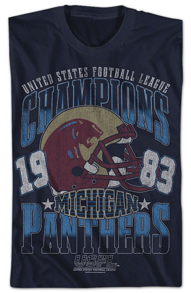 Michigan Panthers 1983 Champions USFL T-Shirt