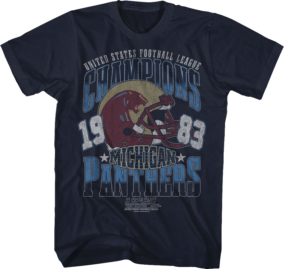 Michigan Panthers 1983 Champions USFL T-Shirt