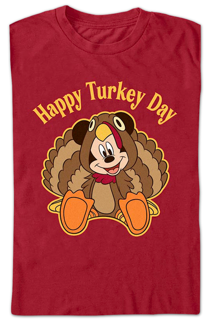 Mickey Mouse Happy Turkey Day Disney T-Shirt
