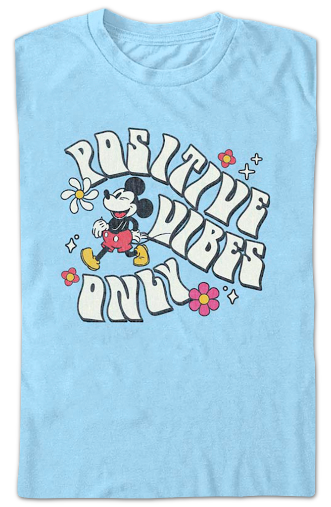 Mickey Mouse Positive Vibes Only Disney T-Shirt