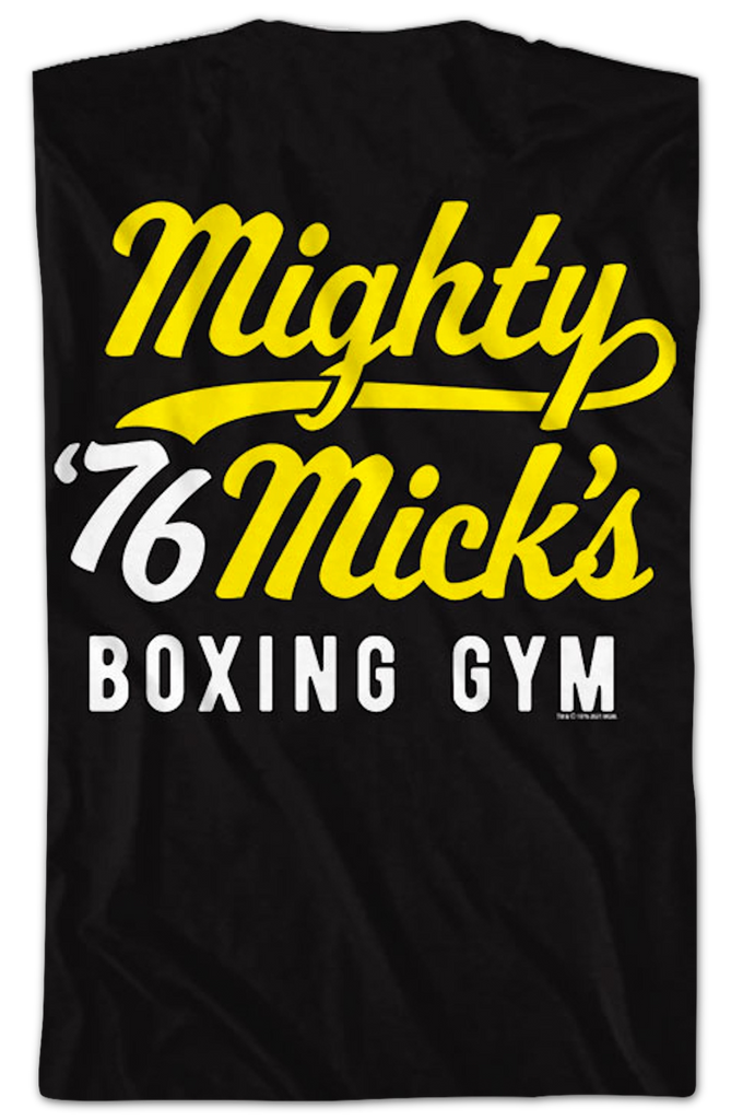 Mighty Micks Boxing Gym Front And Back Rocky T Shirt