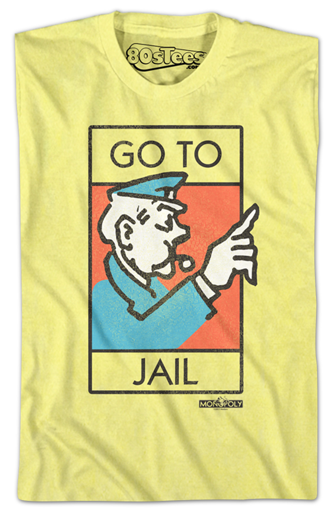 Monopoly Go To Jail Shirt: Monopoly Mens T-Shirt