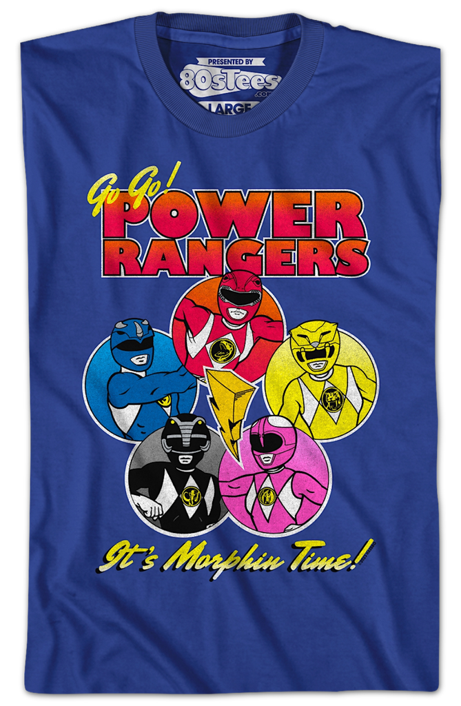 Morphin Time Circles Mighty Morphin Power Rangers T-Shirt