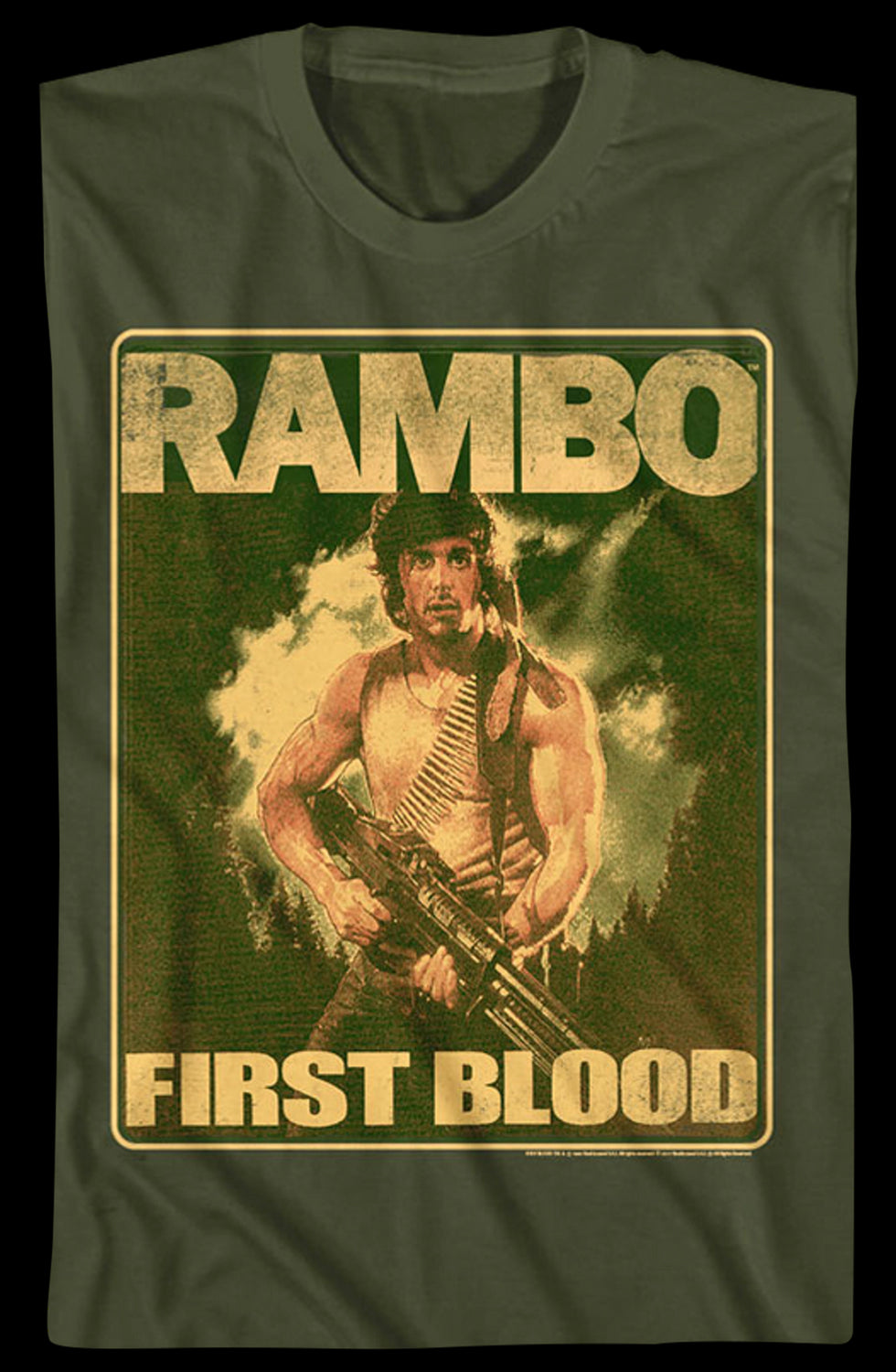 Movie Poster First Blood Rambo T-Shirt