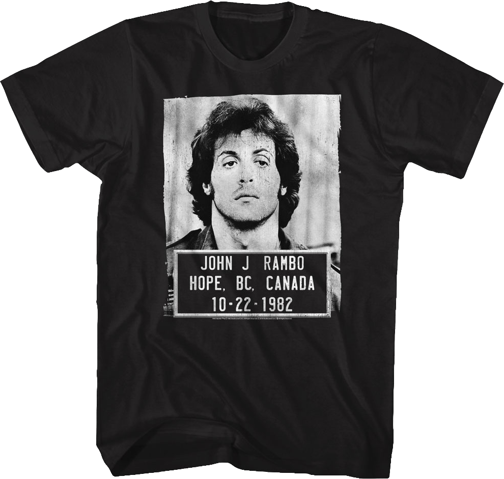 Mug Shot John Rambo T-Shirt Men's