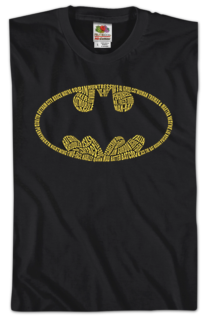 Names In Bat Symbol Batman T-Shirt. Men's T-Shirt