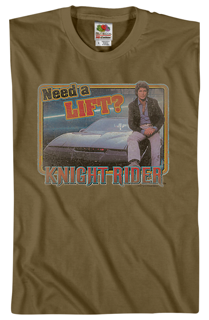 Need A Lift Knight Rider T-Shirt: Knight Rider Mens T-Shirt