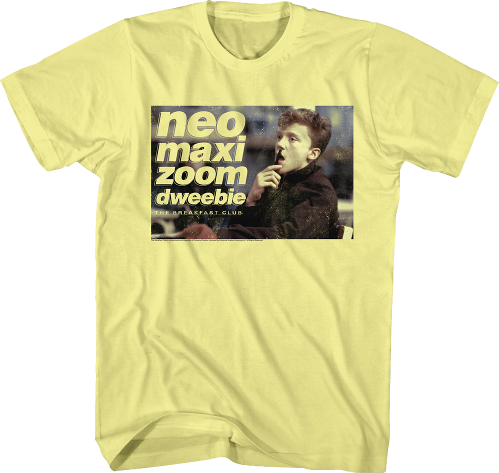 Neo Maxi Zoom Dweebie Breakfast Club T-Shirt. Men's T-Shirt