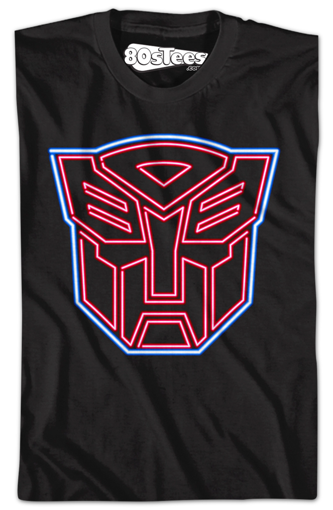 Neon Autobots Logo Transformers T-Shirt