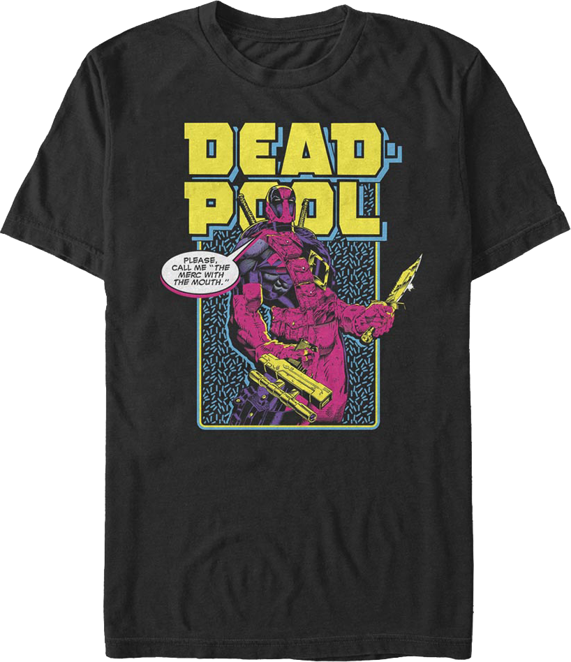 Neon Deadpool Marvel Comics T-Shirt