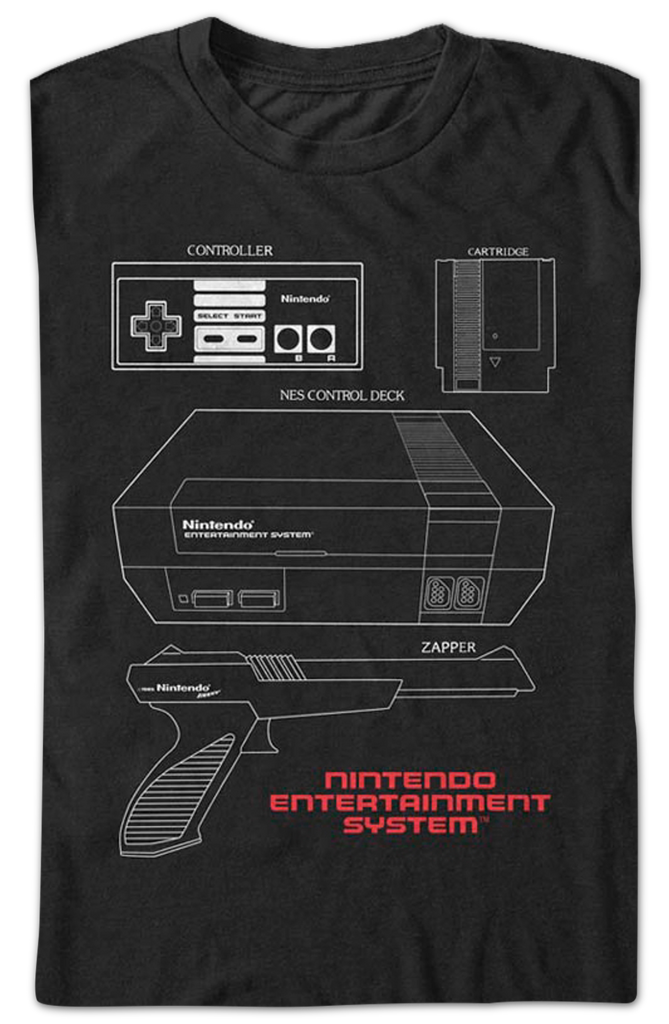 NES Schematic Nintendo T-Shirt