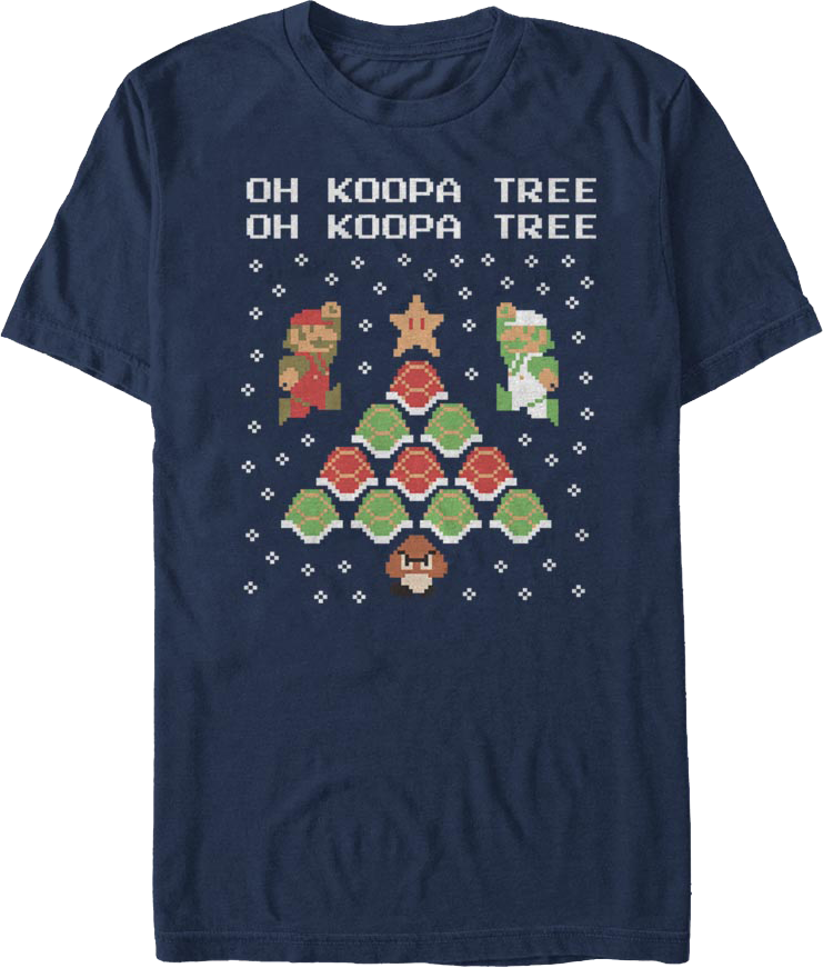 Oh Koopa Tree Super Mario Bros. Christmas T-Shirt