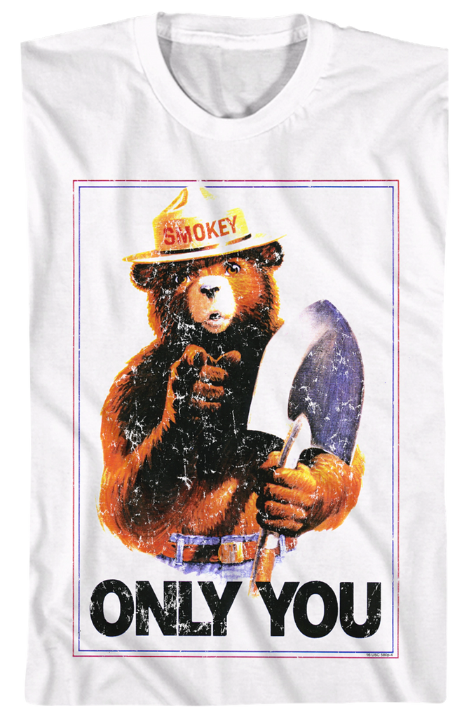 Only You Smokey Bear T-Shirt: Smokey Bear Mens T-Shirt