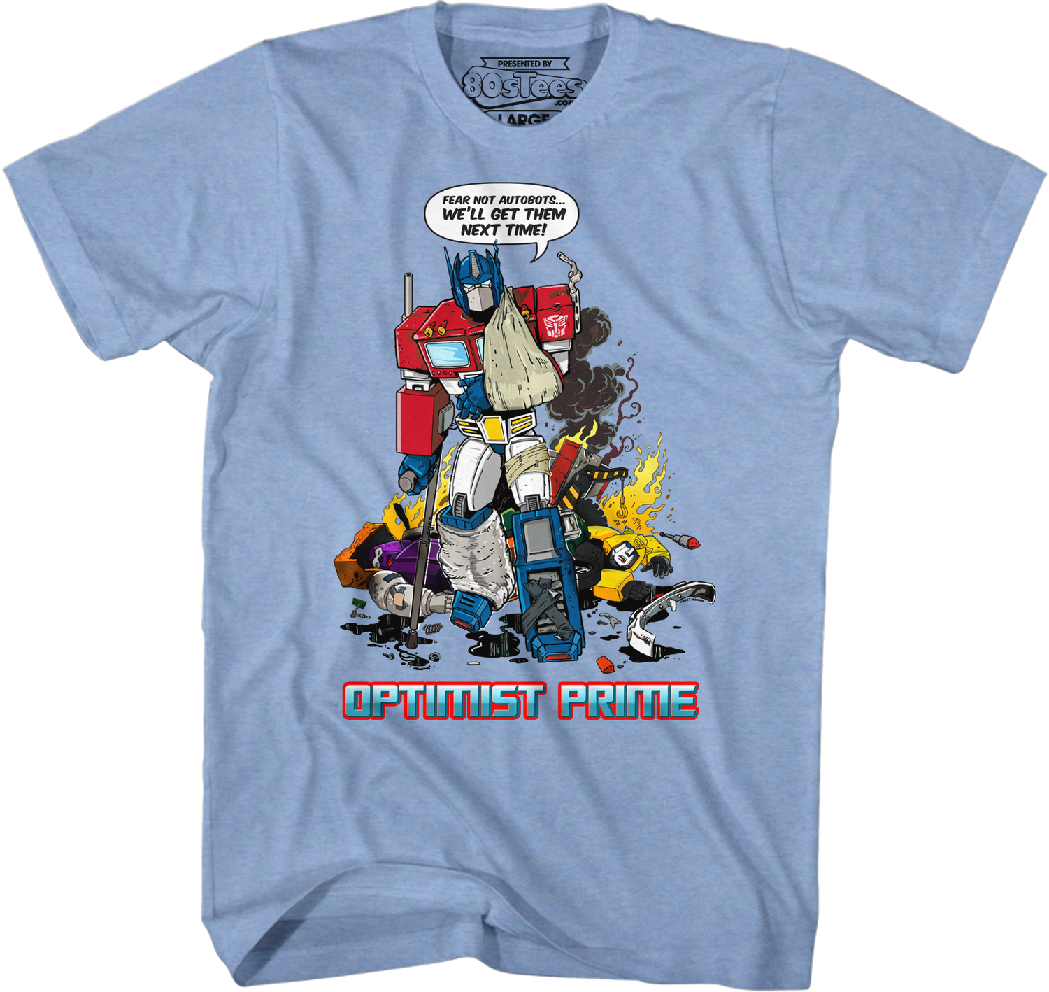 Optimistic Optimus Prime Men's T-Shirt: 80sTees Exclusive