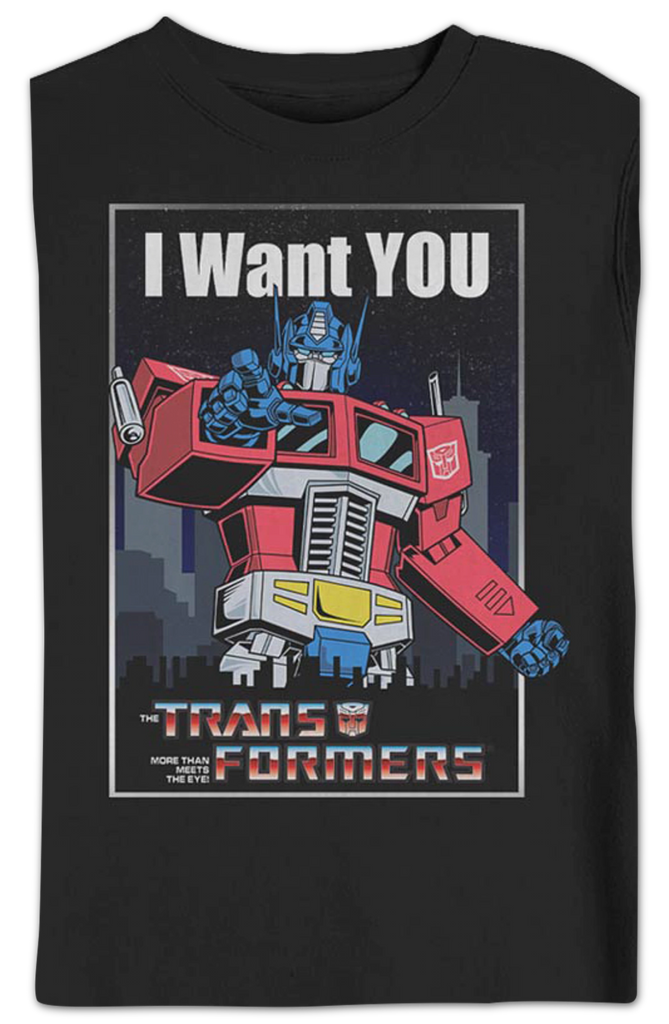 Optimus Prime I Want You Poster Transformers Sweatshirt