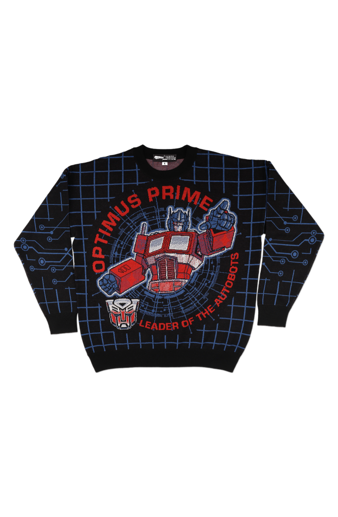 Optimus Prime Leader Of The Autobots Transformers Knitted Sweater