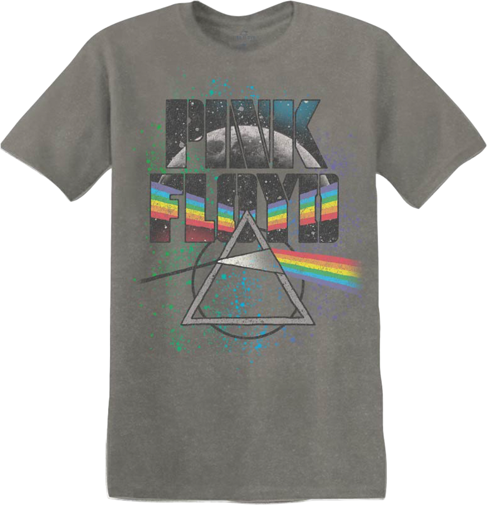 Paint Splatter Dark Side of the Moon Pink Floyd T-Shirt