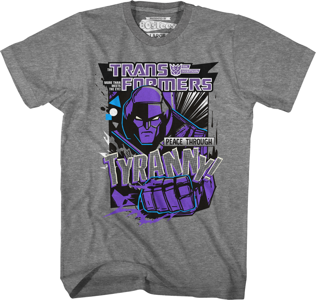 Peace Through Tyranny Transformers T-Shirt