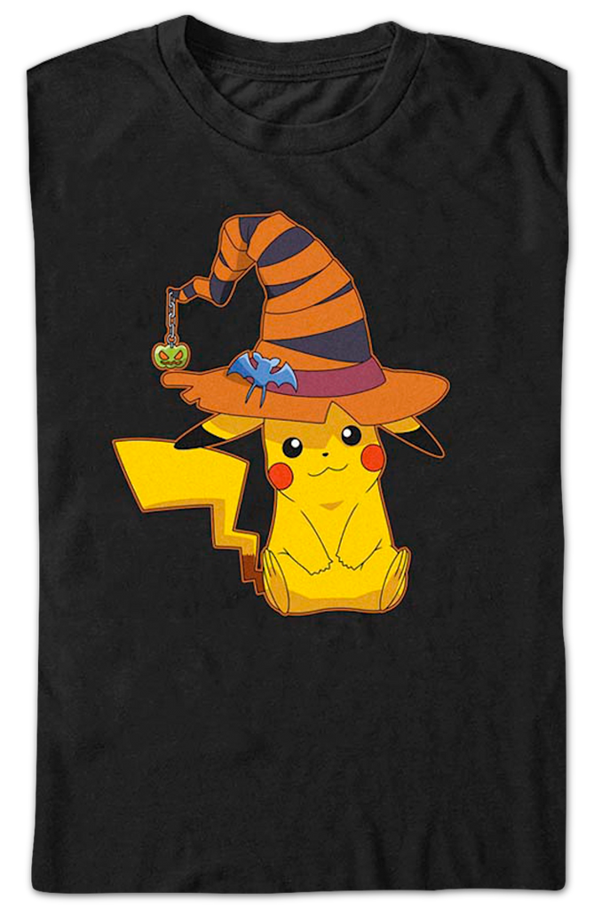 Pikachu Halloween Witch Pokemon T-Shirt