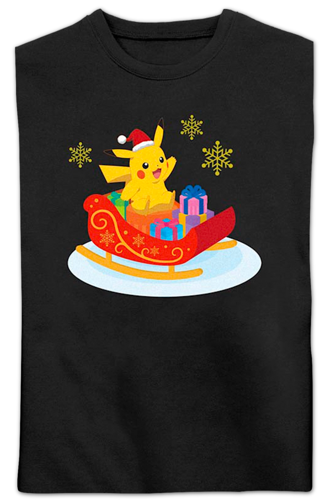 Pikachu Sleigh Ride Pokemon Sweatshirt