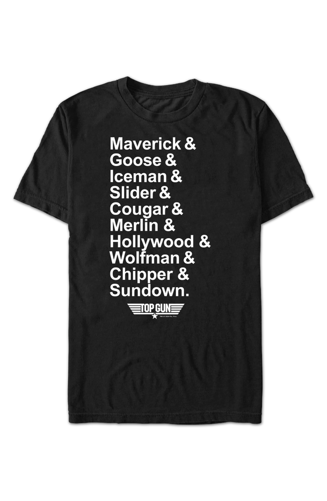 Pilot Names Top Gun T-Shirt