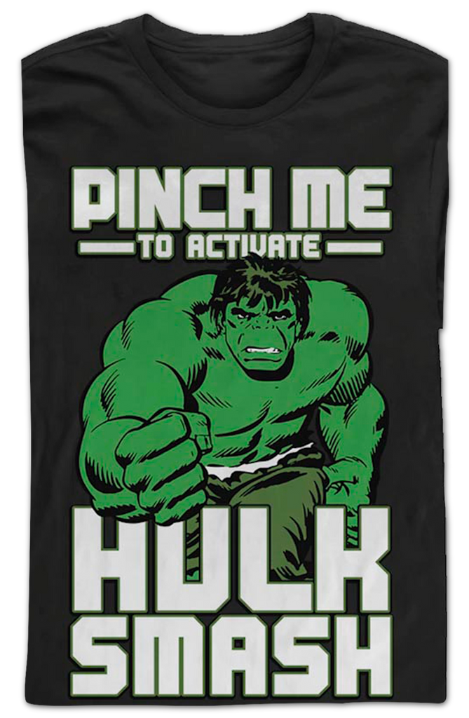 Pinch Me To Activate Hulk Smash Marvel Comics Long Sleeve Shirt