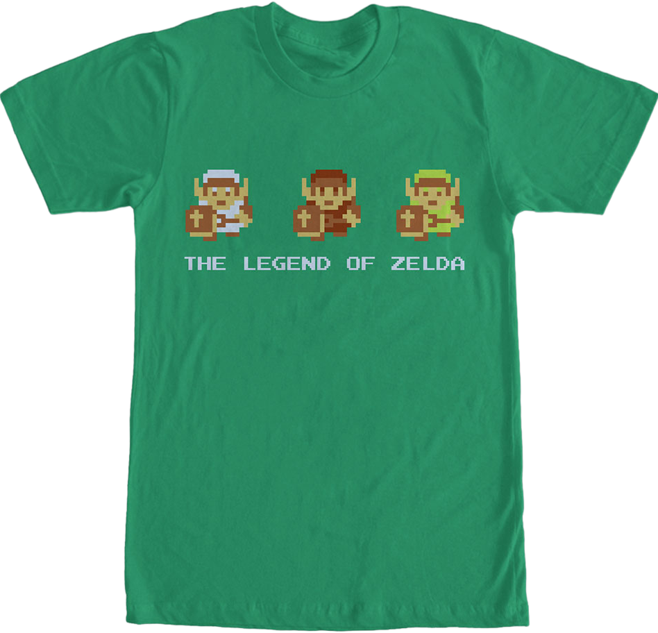 Pixel Legend of Zelda T-Shirt: Legend of Zelda Mens T-Shirt
