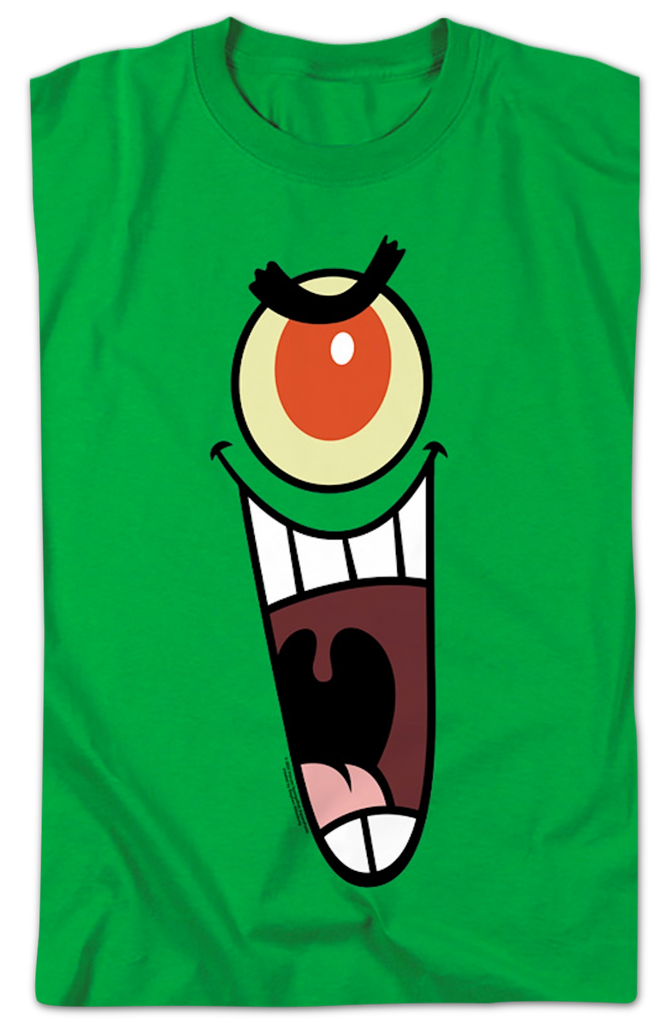 Plankton Face SpongeBob SquarePants T-Shirt