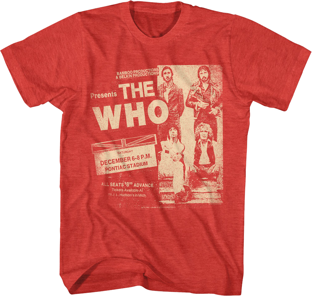 Pontiac Stadium Concert The Who T-Shirt