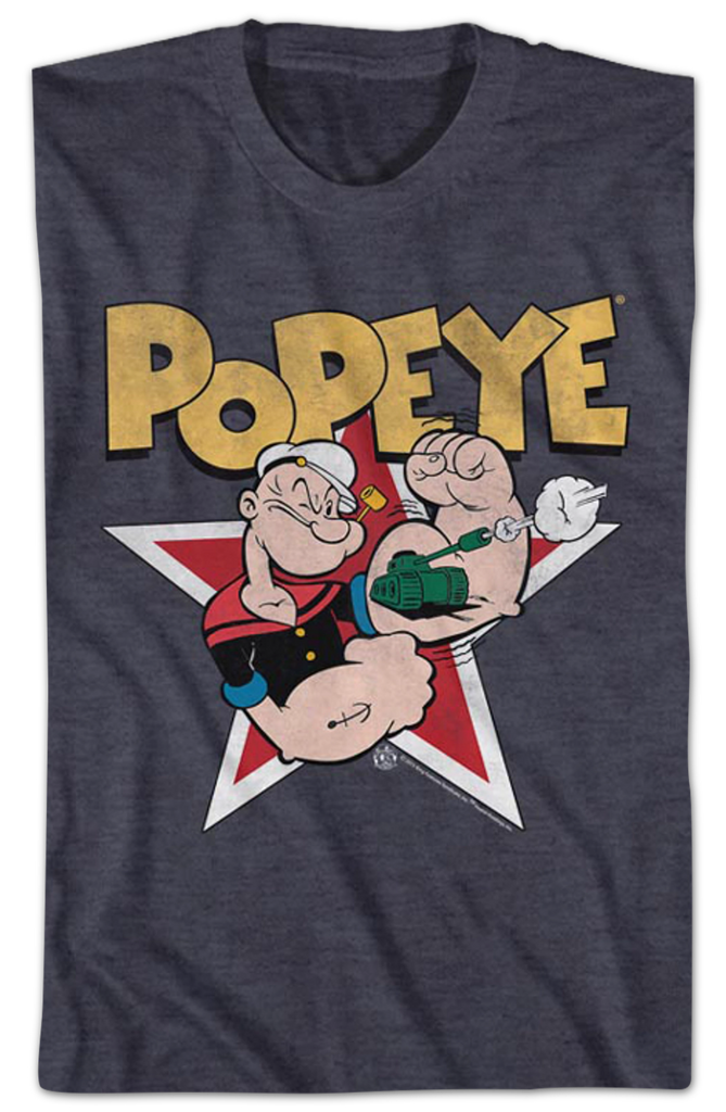 Popeye Tank Tattoo T-Shirt: Popeye Mens T-Shirt