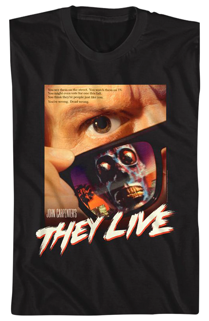 Poster They Live T-Shirt: They Live Mens T-Shirt