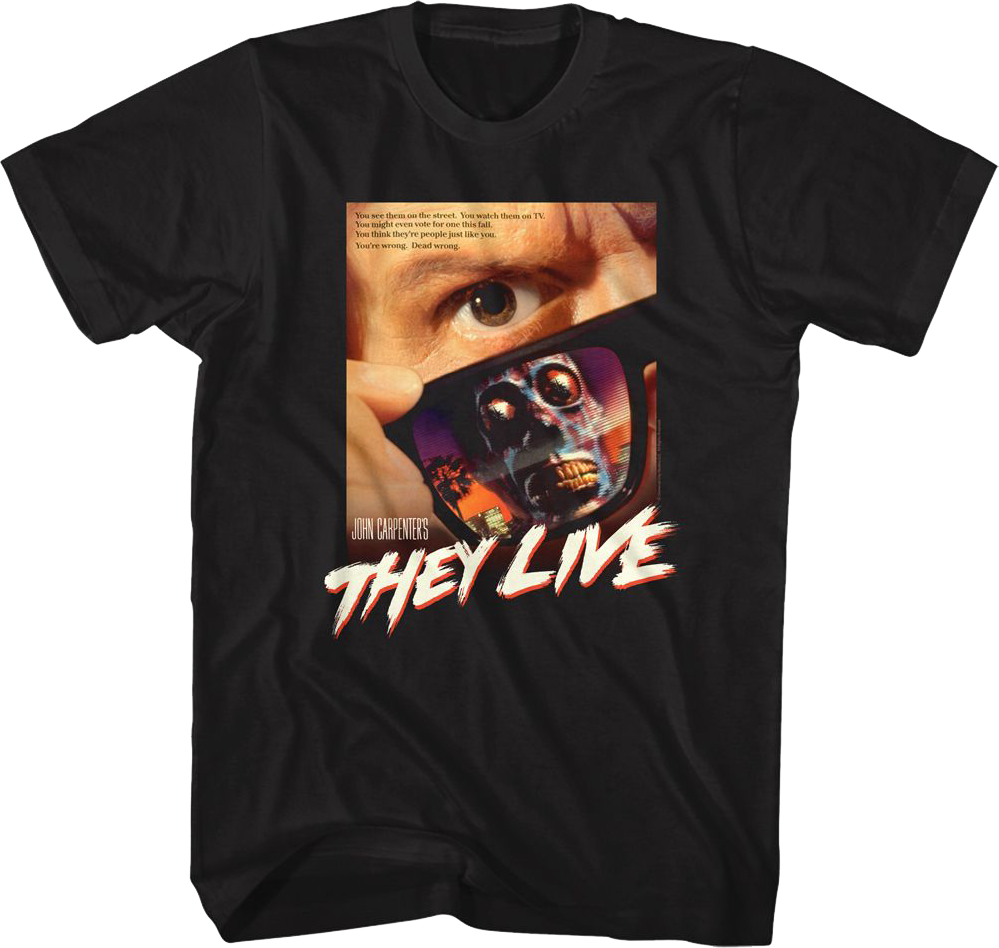 Poster They Live T-Shirt: They Live Mens T-Shirt