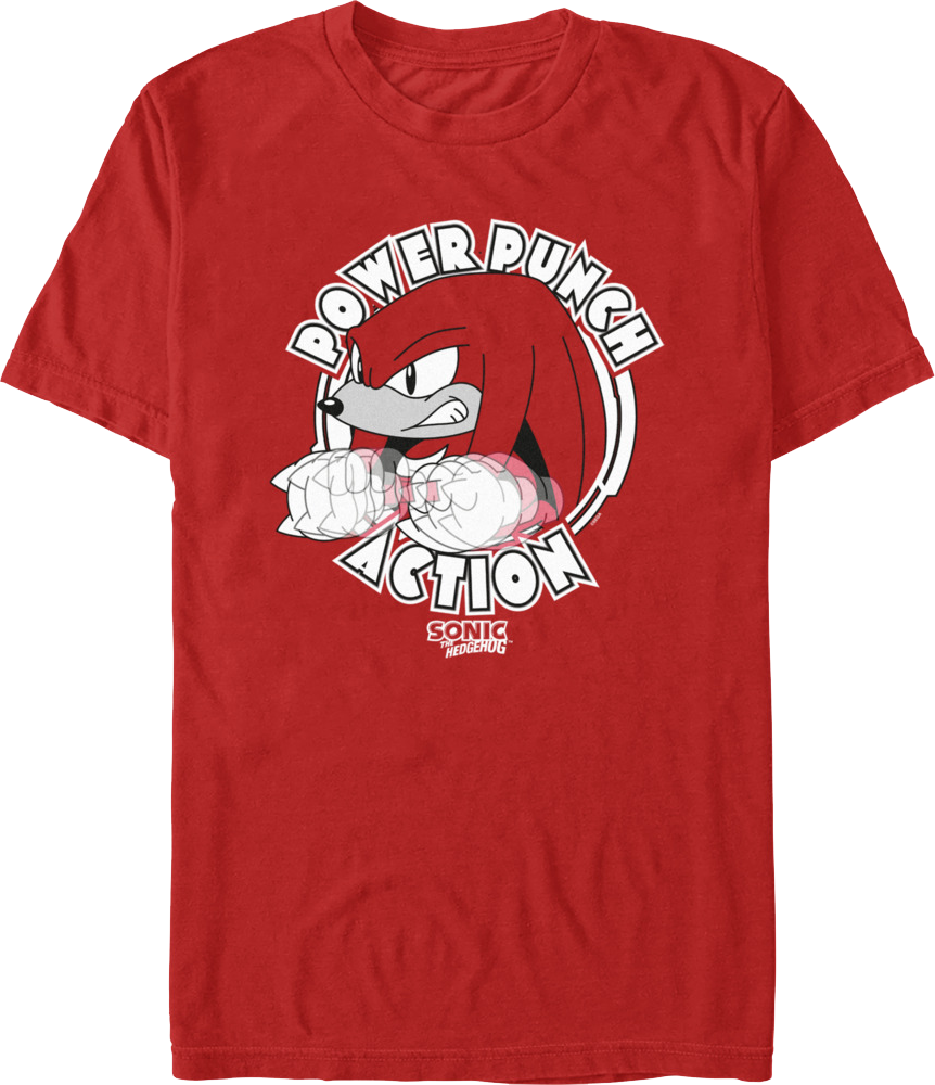 Power Punch Action Sonic The Hedgehog T-Shirt