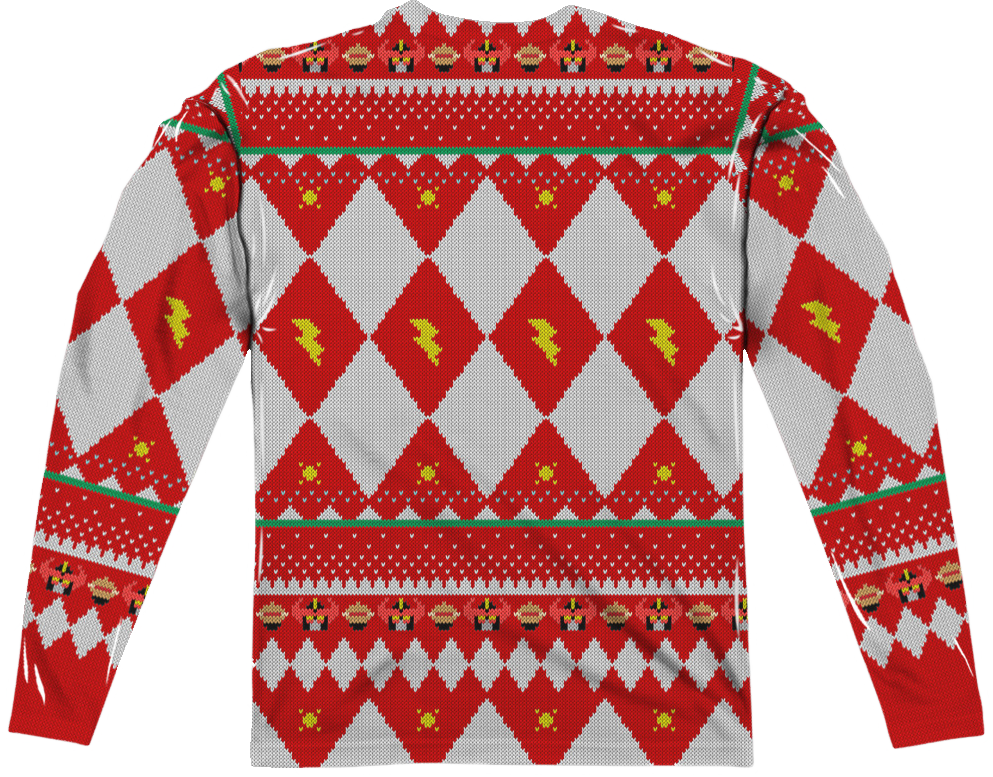 Power Rangers Christmas Sweater: Power Rangers Mens Long Sleeve Shirt