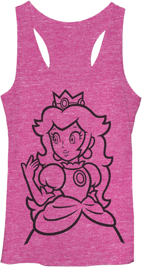 Ladies Princess Peach Super Mario Bros. Racerback Tank Top